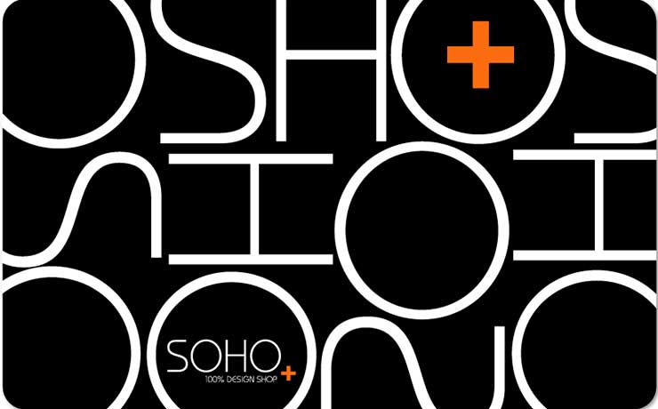 Giftcard למימוש באתר – SOHO. 100% Design Shop